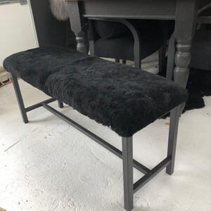 Sheepskin Covered Bench, Genuine Sheepskin Bench , Bench Seat, Love ...