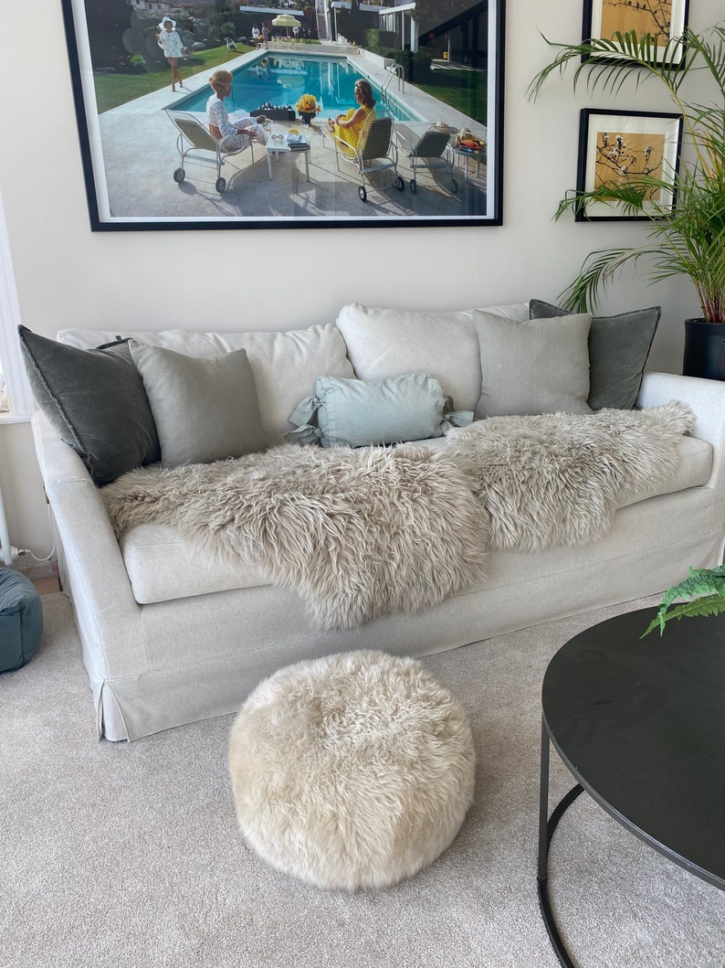 Luxury Sheepskin Rug Parchment Colour , Genuine Sheepskin Rug ...