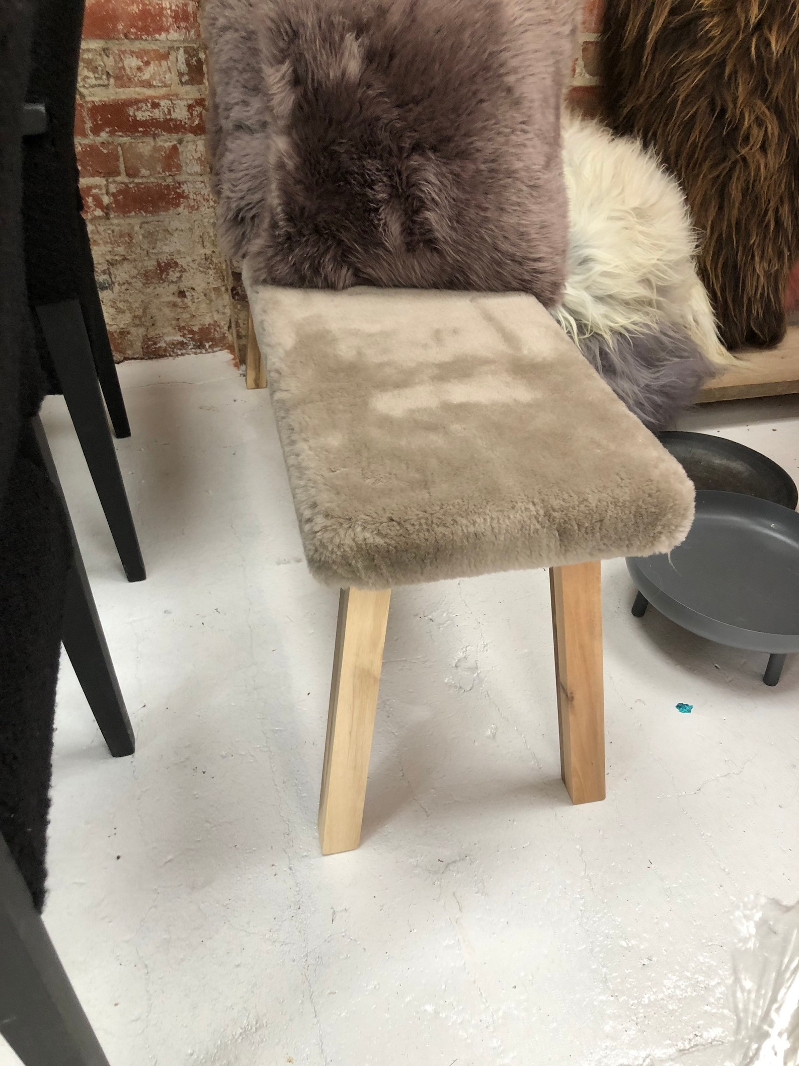 Sheepskin Covered Bench Genuine Sheepskin Bench Bench Seat | Etsy UK