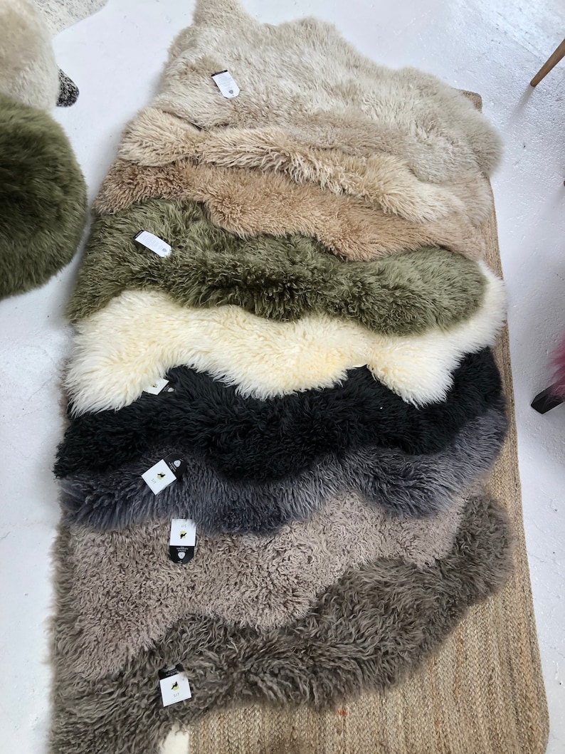 Curly Sheepskin Wool Rug Shaggy Sheepskin Genuine Sheepskin - Etsy