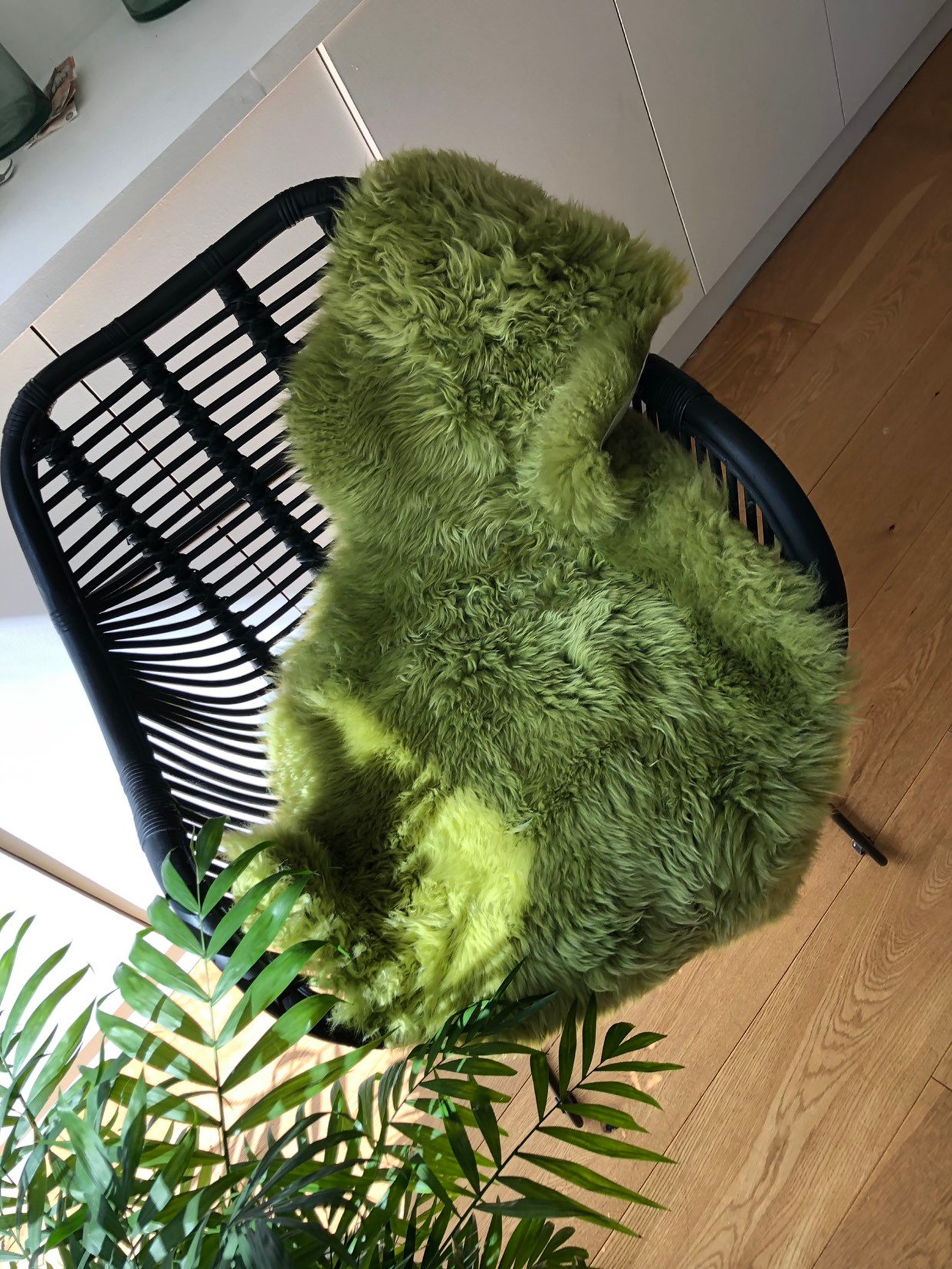 Sheepskin Rug Green Sheepskin Rug Triple Size Large - Etsy UK