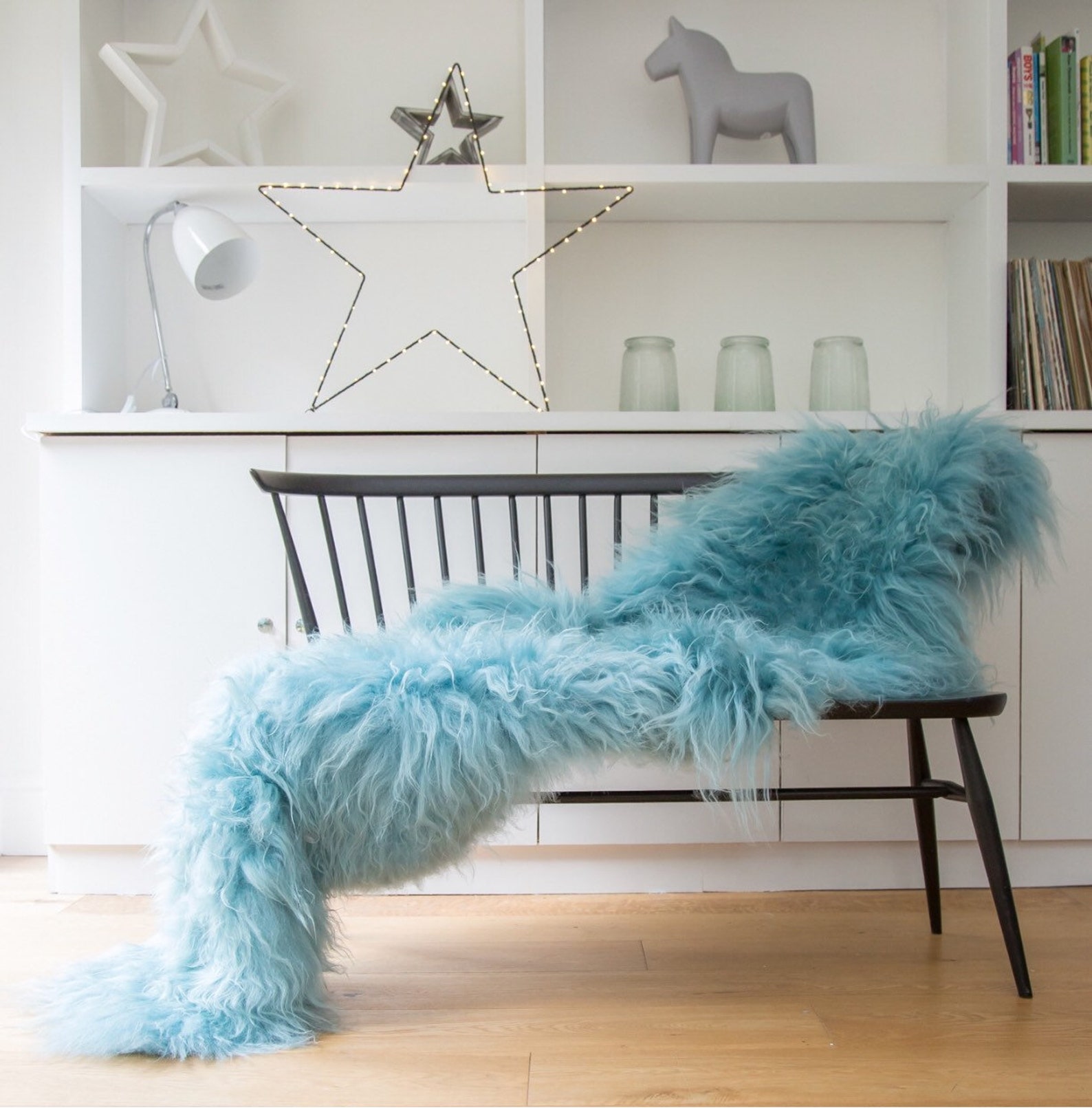 Natural Grey Icelandic Sheepskin . Extra Long, Double Length, Grey ...