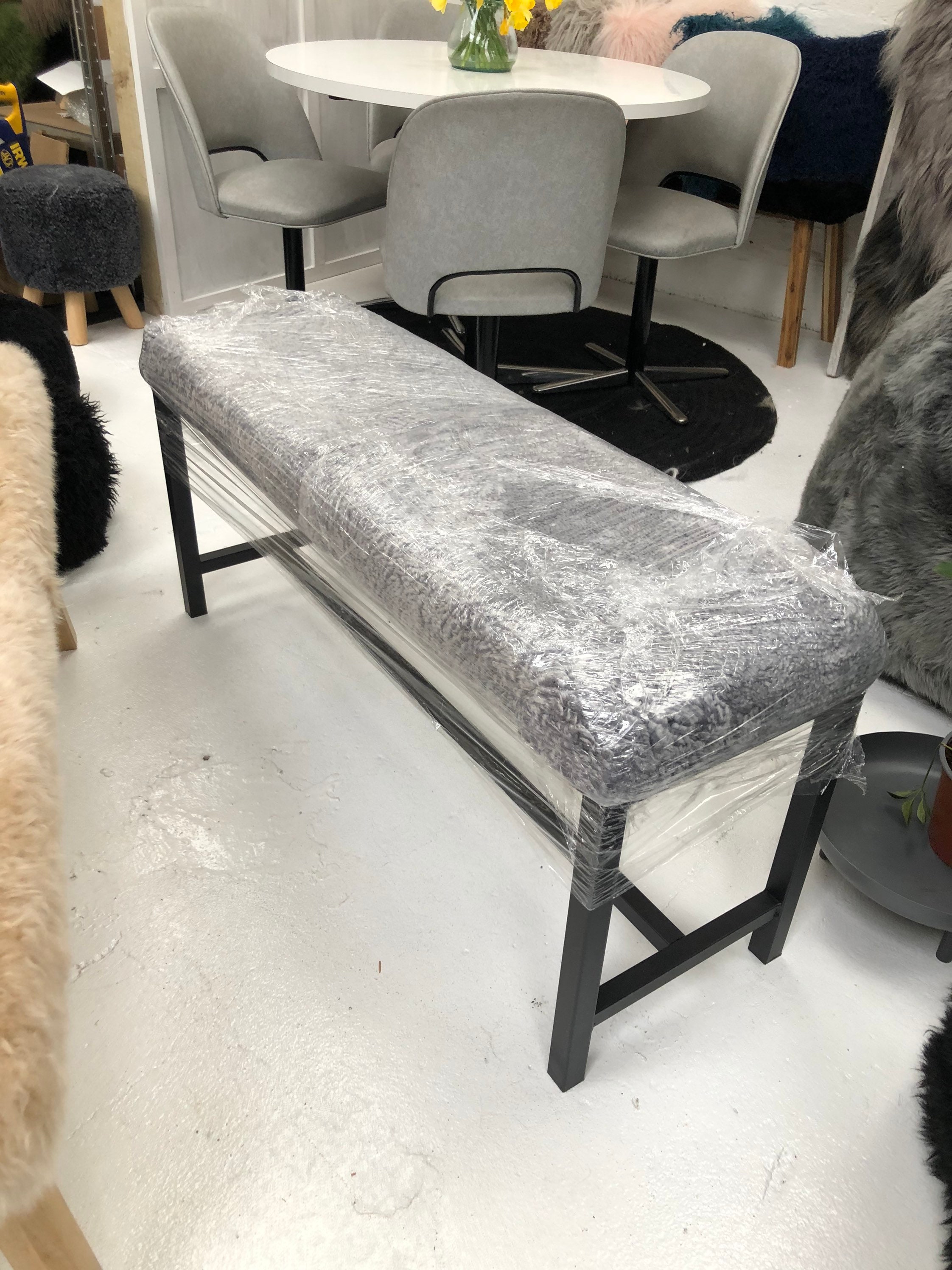 Sheepskin Covered Bench Genuine Sheepskin Bench Bench Seat | Etsy UK