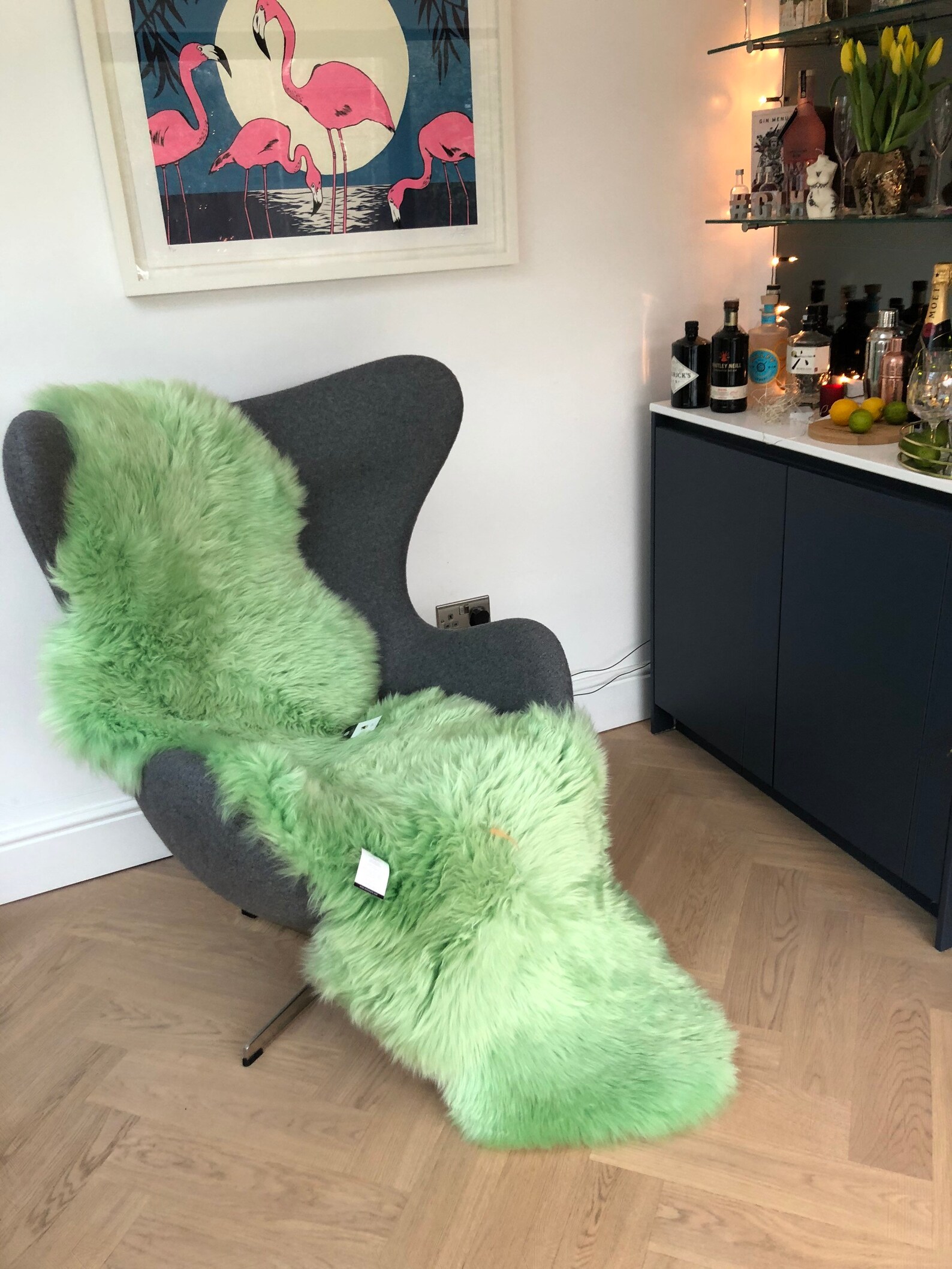 Green Sheepskin Rug Bright Green Rug Genuine Sheepskin - Etsy UK