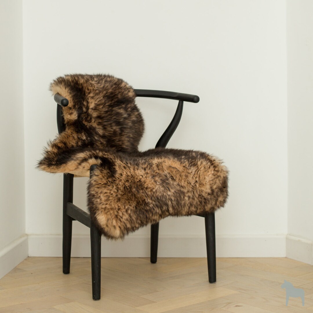 Ginger With Black Tip Sheepskin Rug, Superior Soft Thick Pelt ...