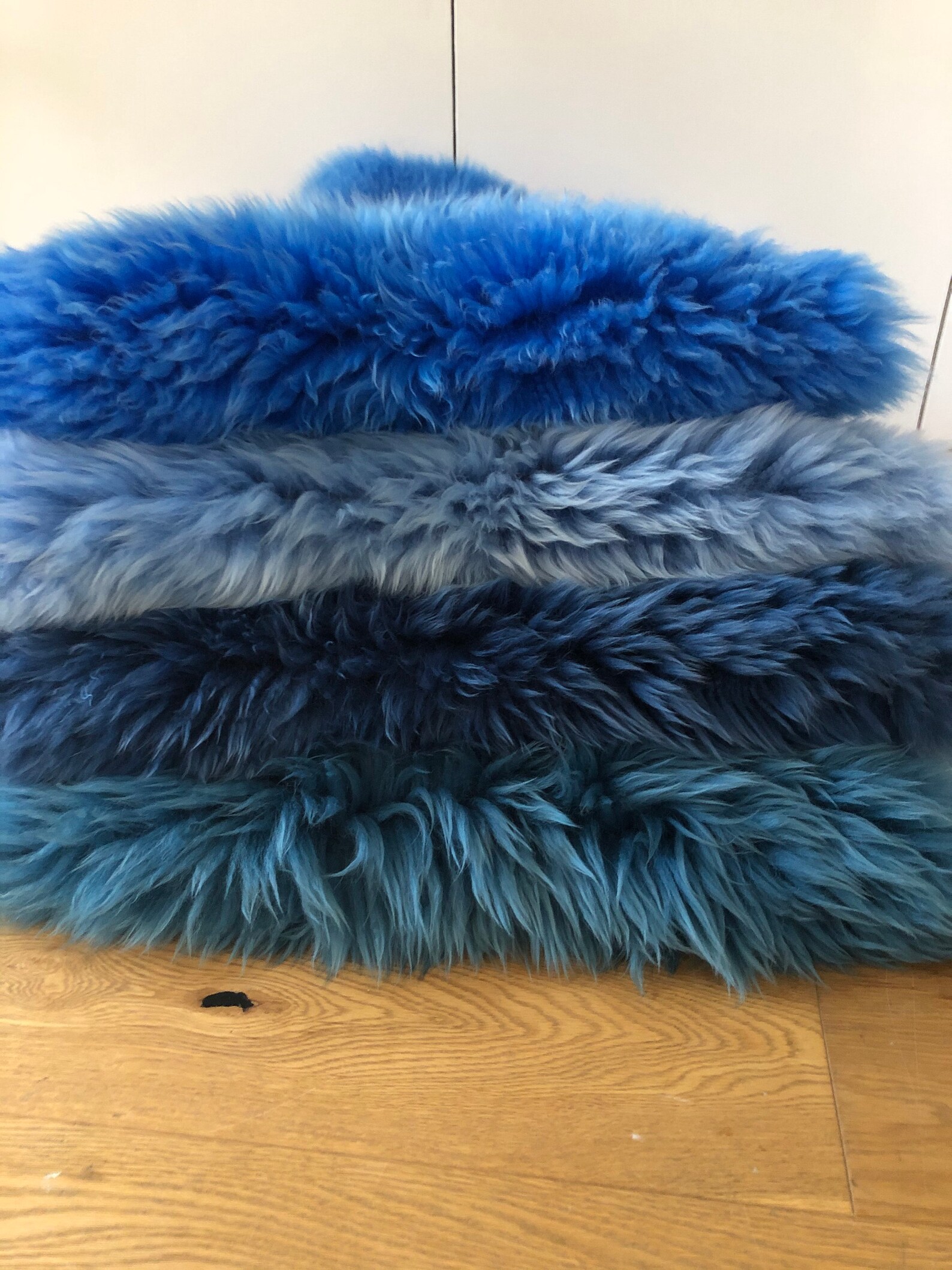 Blue Sheepskin Rug Sea Bluegreen Rug Blue Fur Rug Bed - Etsy UK