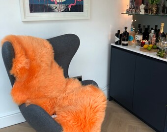Orange Fluffy Rug - Etsy