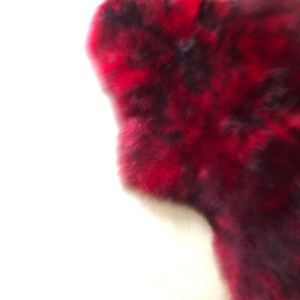 Gorgeous Australian Red Single Sheepskin With Black Tips, Sheepskin ...
