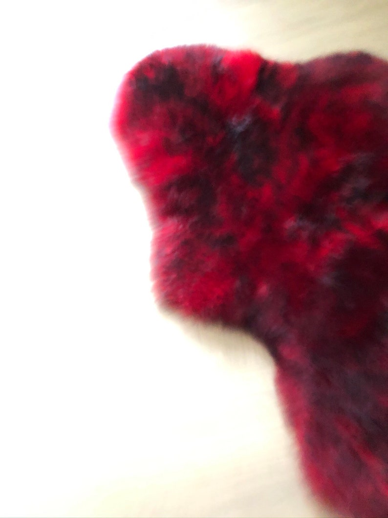 Gorgeous Australian Red Single Sheepskin With Black Tips - Etsy UK