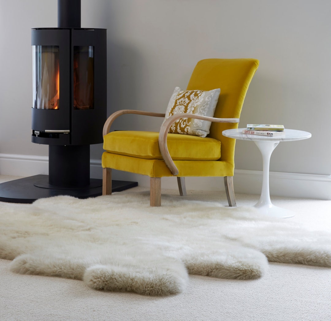 HUGE! Cream Sheepskin Luxurious XXL Rug in Stunning Oyster Colour ...