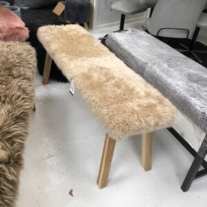 Sheepskin Covered Bench, Genuine Sheepskin Bench , Bench Seat, Love ...