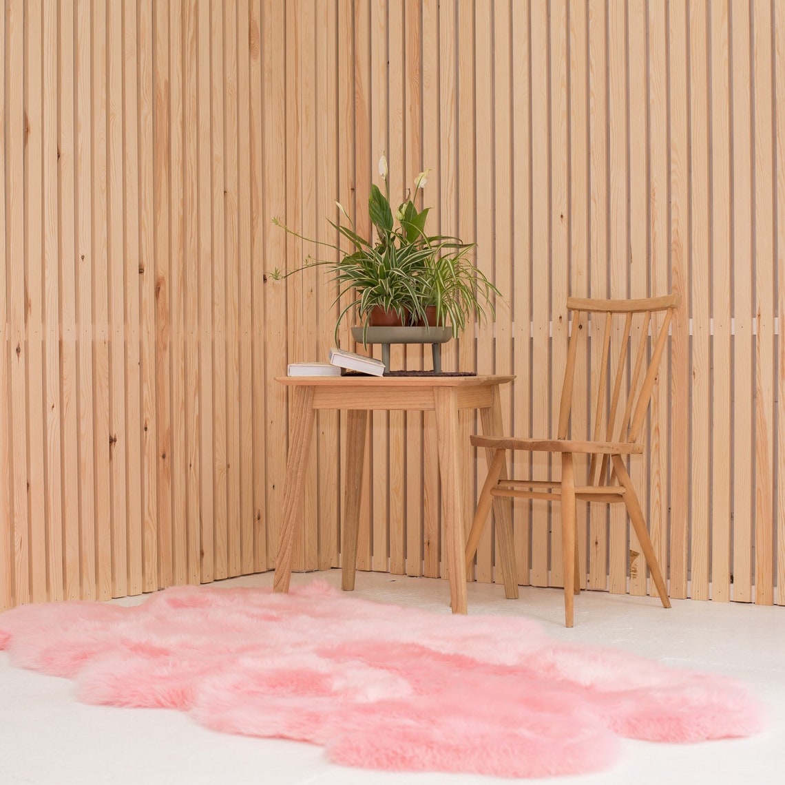 Baby Pink Pale Pink Blush Pink Large Sheepskin Rug Bed - Etsy