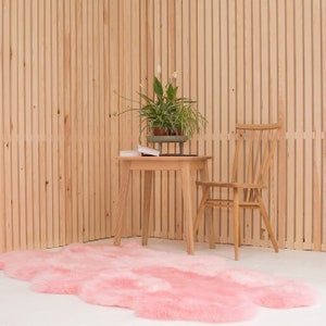 Baby Pink , Pale Pink , Blush Pink , Large Sheepskin Rug , Bed Cover ...