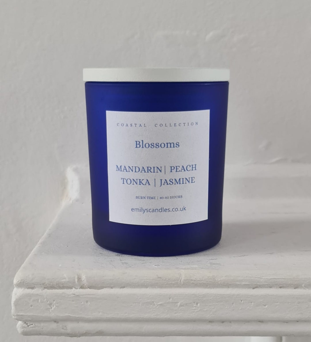 Scented Candle in a Cobalt Blue Glass, Coastal Fragrance Collection ...