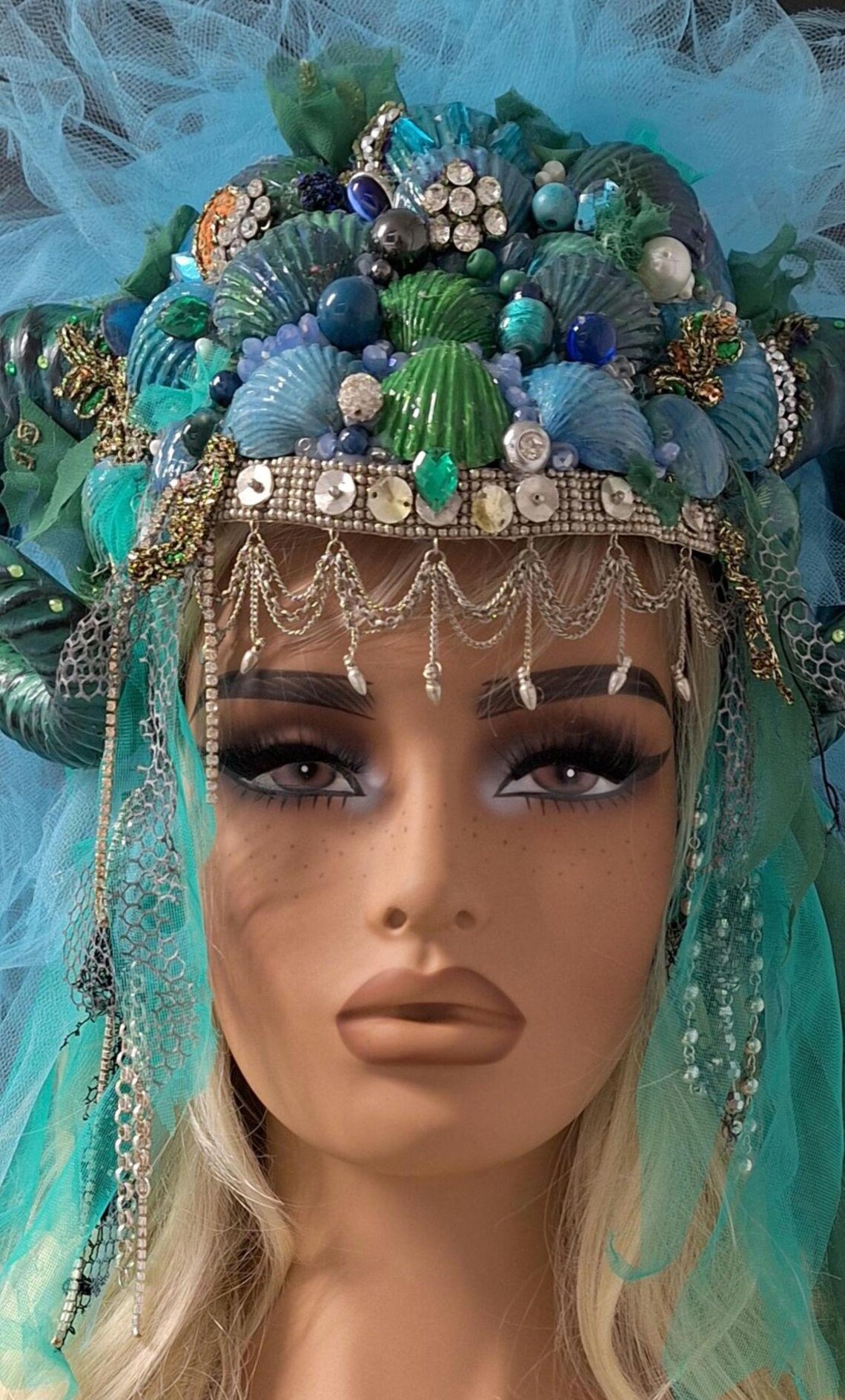 Mermaid Crown ,siren Shell Headdress,mermaid Horned Headdress,shell ...