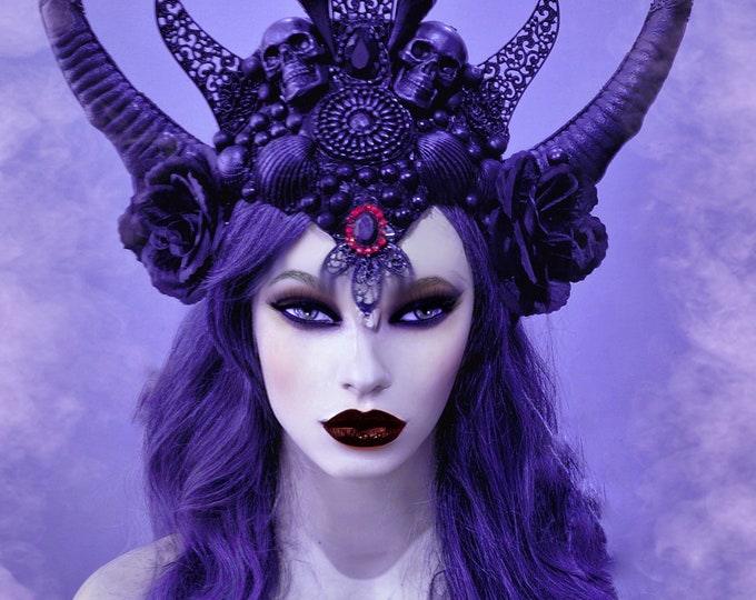 Gothic Siren Halloween Crown Headdress - Etsy