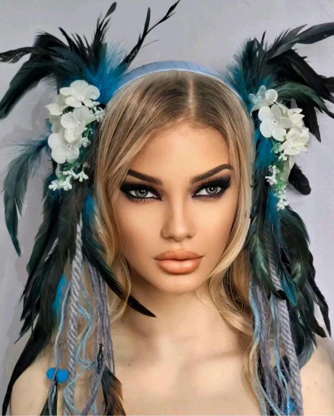 Bohemian Hippie Headdress, Boho Headdress,flower Headdress,festival ...