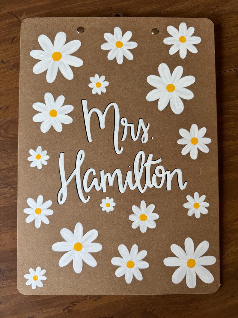 Custom Hand-painted Floral Clipboards - Etsy