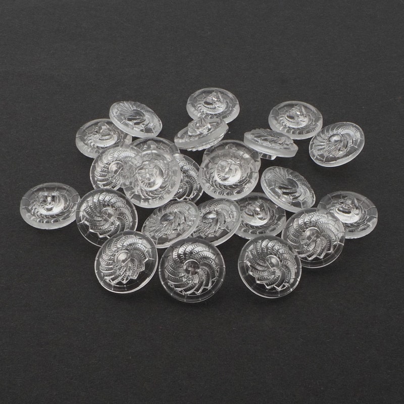 Clear Glass Buttons - Etsy