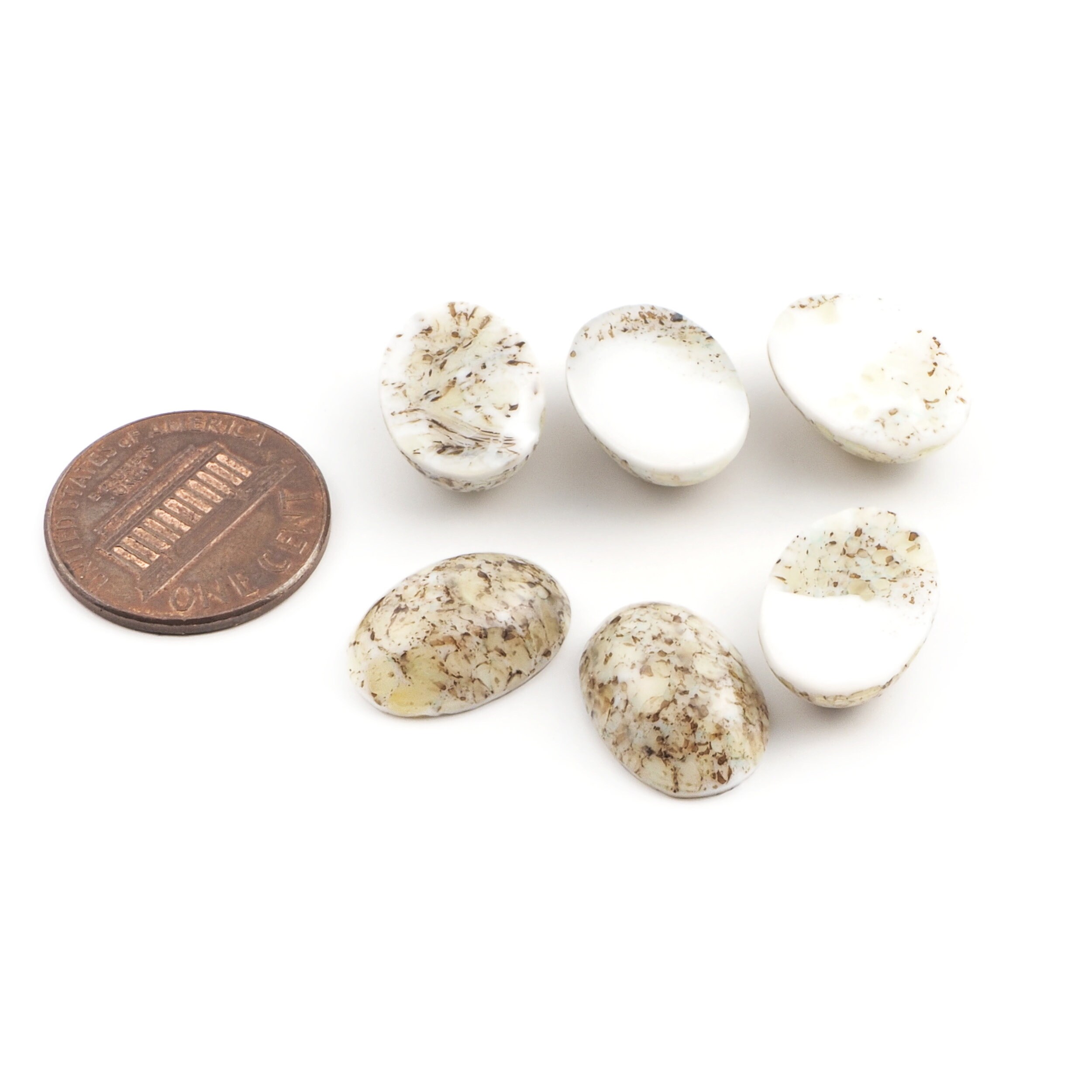 6 Czech Vintage Oval Matrix Marble Glass Cabochons 16x11mm - Etsy