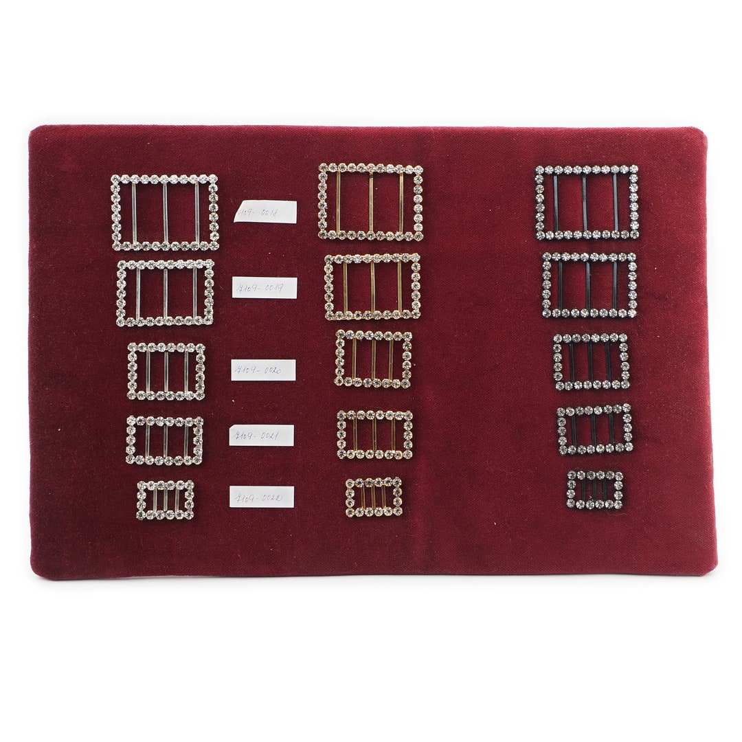 Vintage Collectible Czech Sample Card Design Rhinestones Belt Buckles ...
