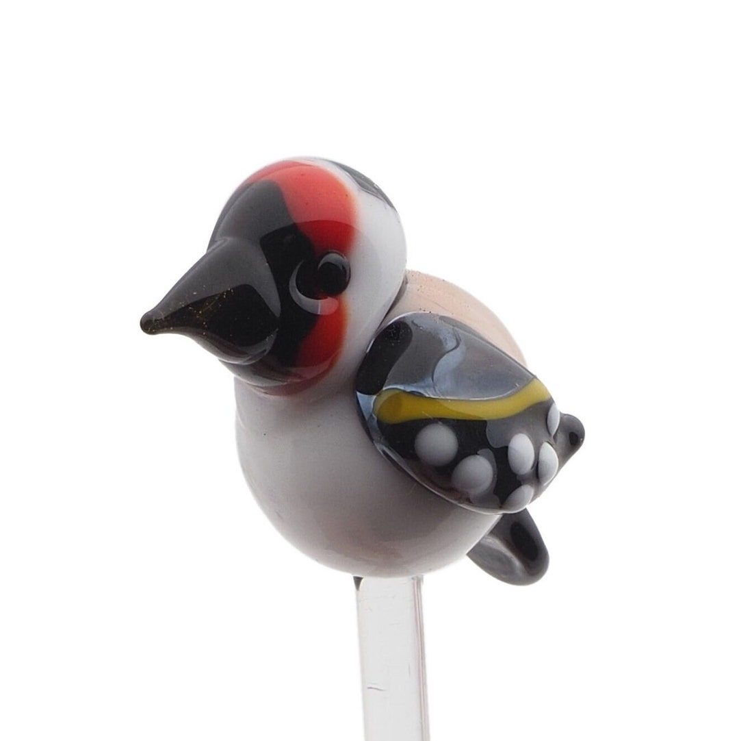 Czech Lampwork Glass Mini Goldfinch Bird Drinks Cocktail Pitcher ...