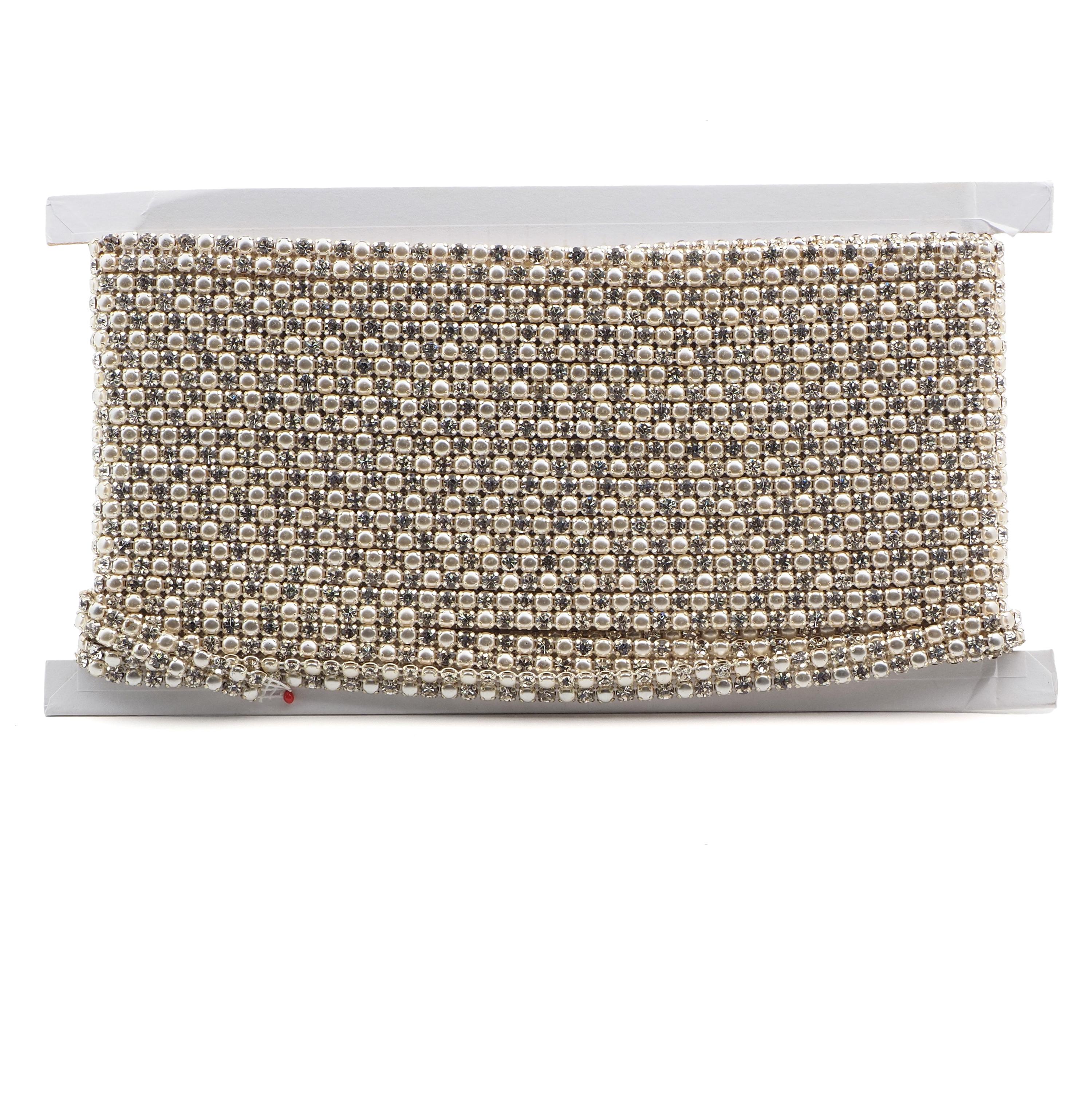 Preciosa 2 Row, Ss22 4.9 Mm 1 Meter Sparkle Pearl Clear Crystal ...