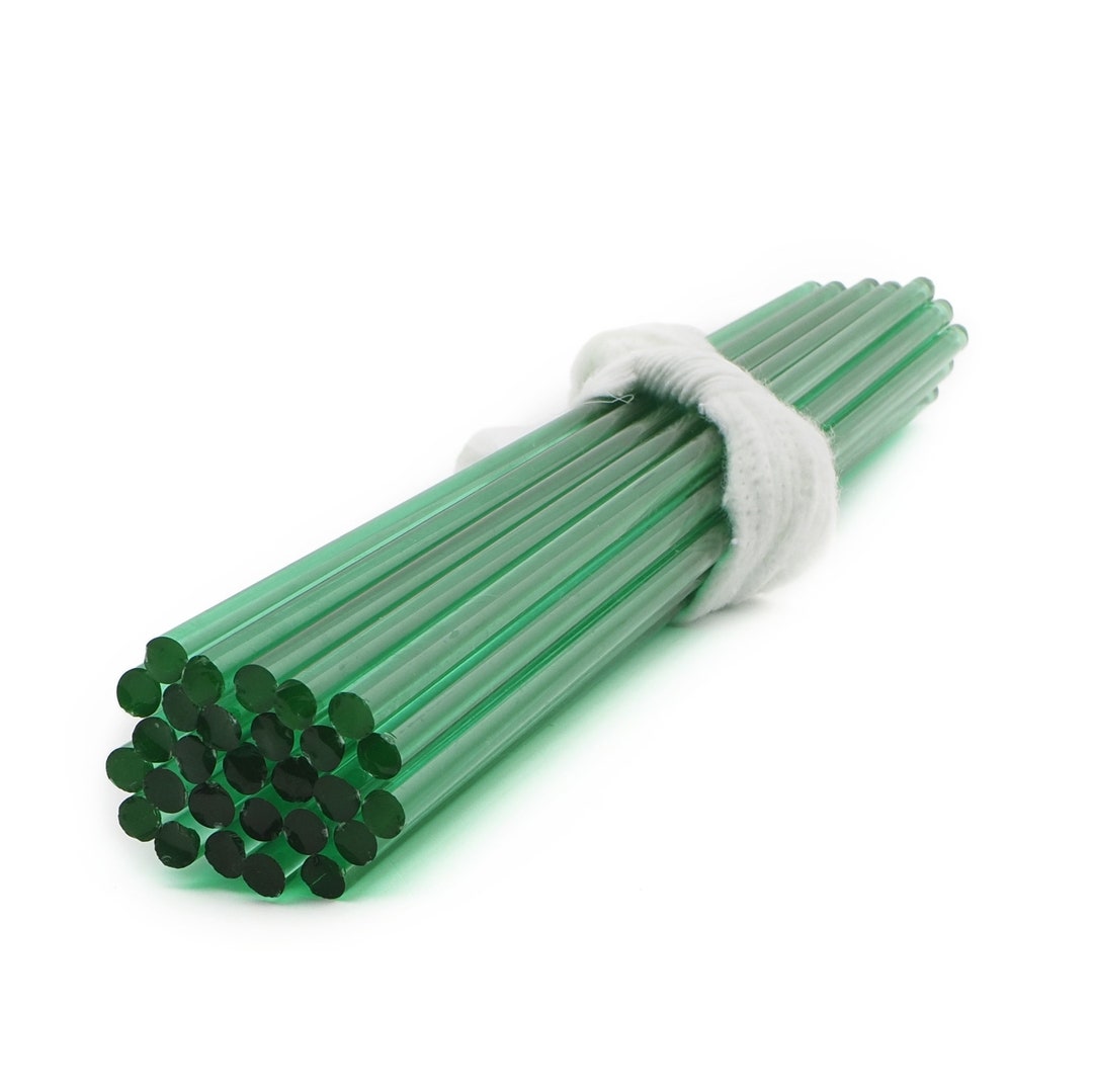 Lot Czech Vaseline Uranium Green Glass Rods Lampwork 8-9 Mm Diameter ...