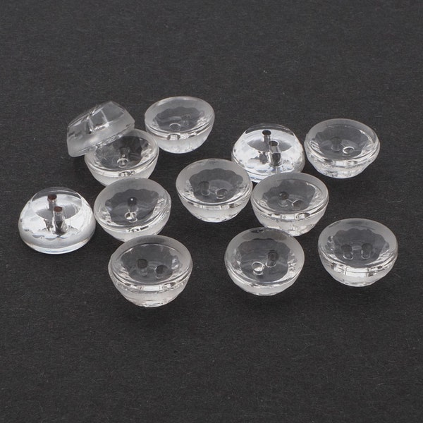 Clear Glass Buttons - Etsy