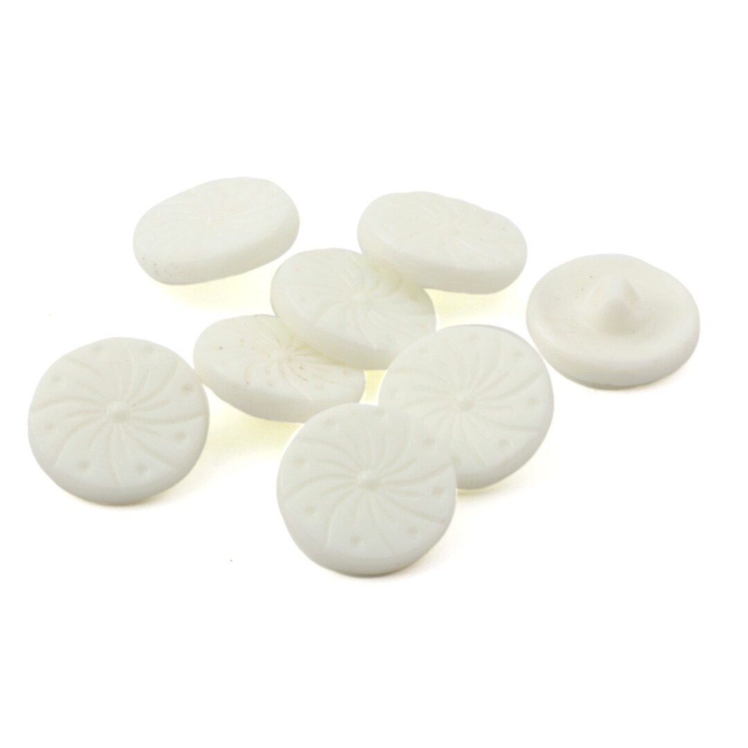 8 Spiral Pin Wheel Uranium Glass Buttons 18mm Czech Vintage Deco - Etsy