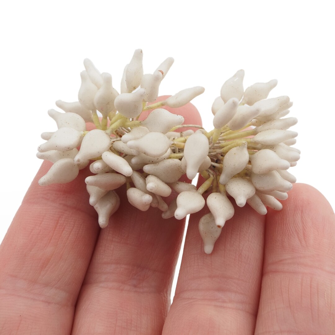 Lot Vintage Wax Flower Stamen Stigma Head Pin Stems Bridal Millinery ...
