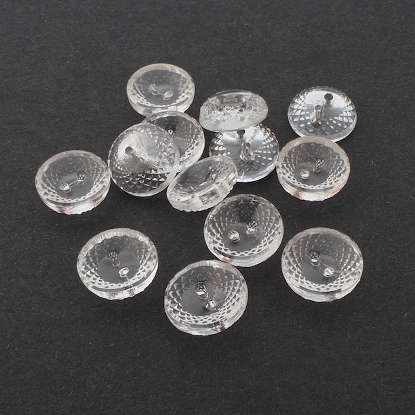 Clear Glass Buttons - Etsy