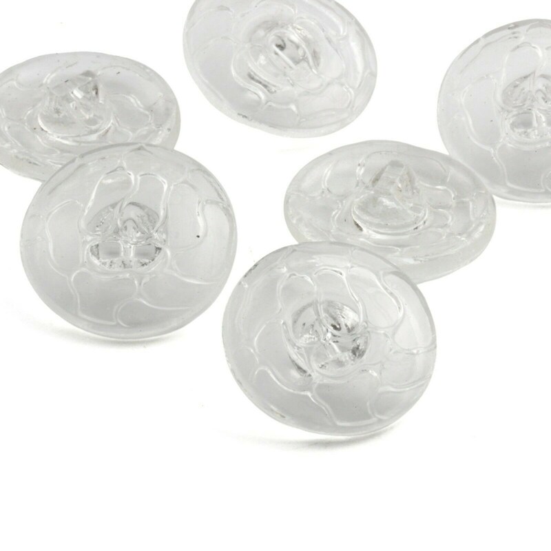Clear Glass Buttons - Etsy