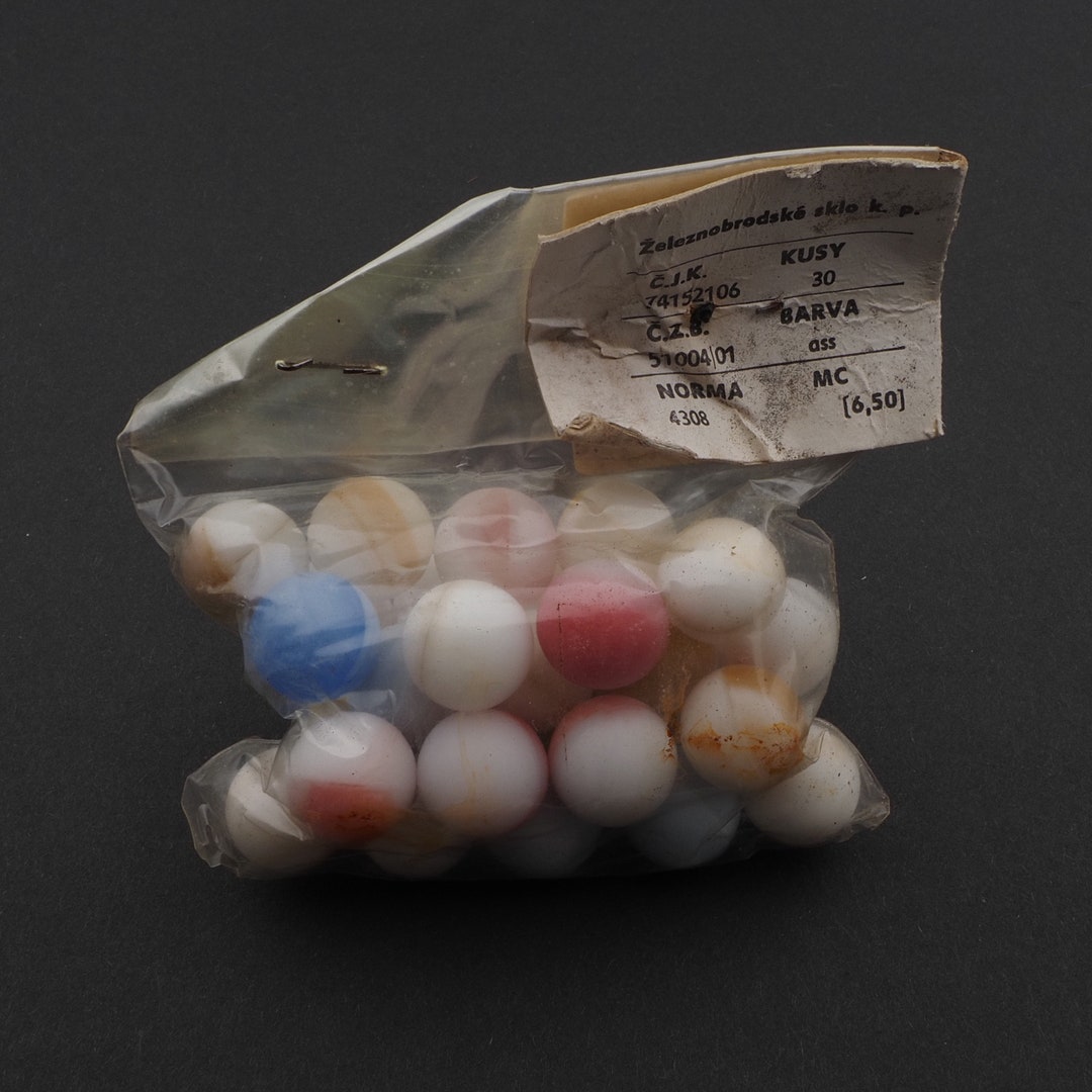 Bag 30 Czech Vintage Swirl Marble Glass Marbles 15mm - Etsy