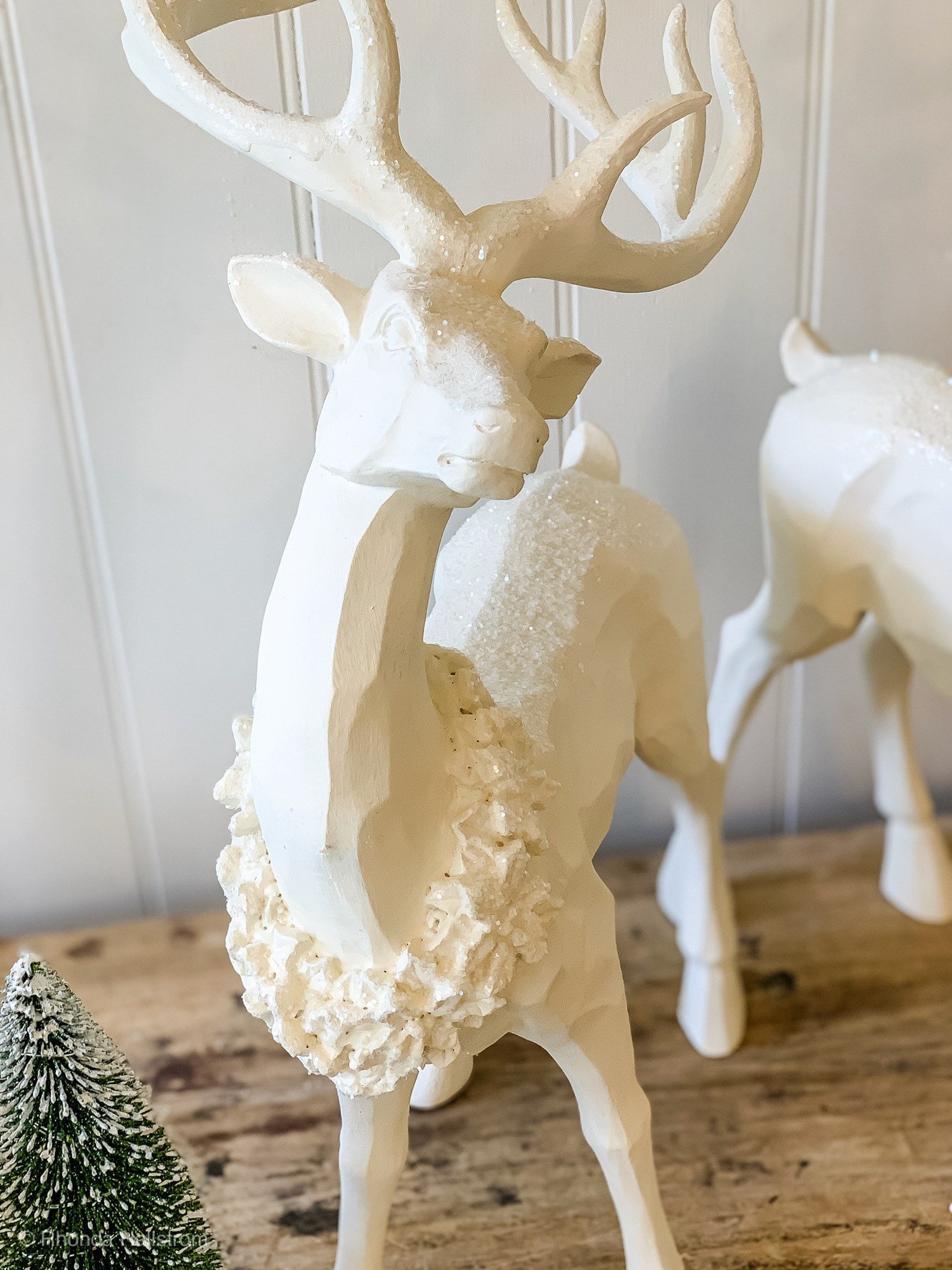 Christmas Reindeer Statue Holiday Table Centerpiece | Etsy