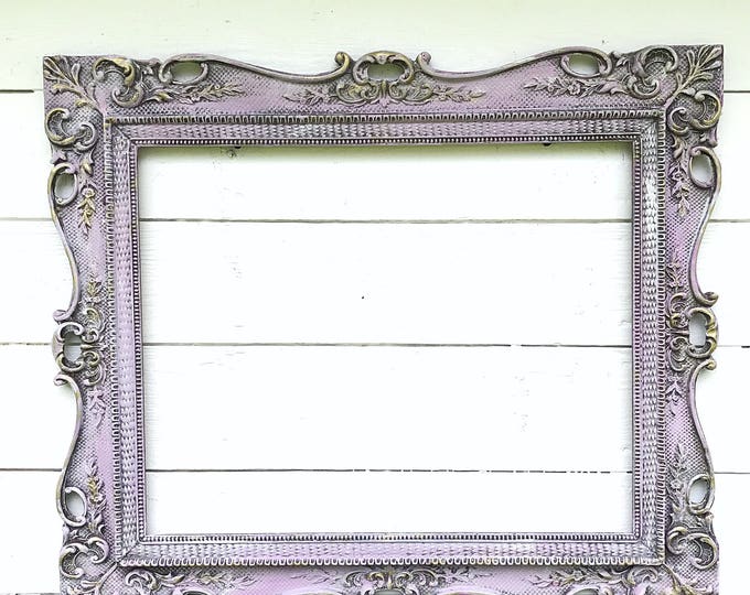 Pink Nursery Frame, Shabby Painted Wedding Frame, French Antique ...