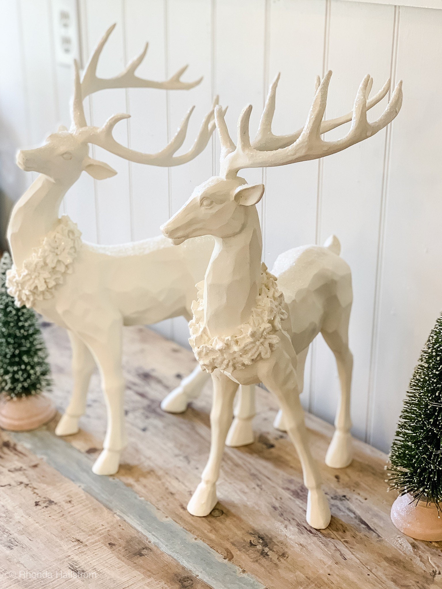 Christmas Reindeer Statue Holiday Table Centerpiece | Etsy