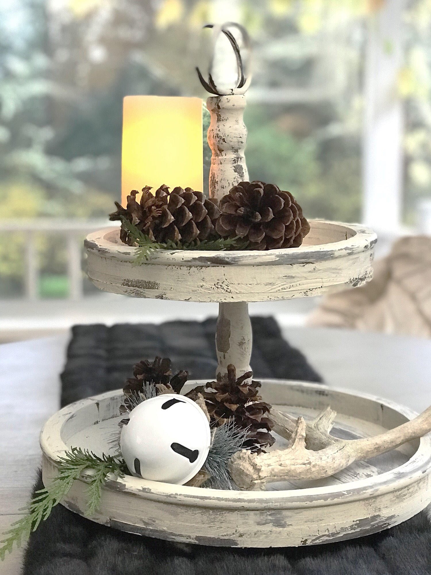 Black Faux Fur Table Runner Elegant Christmas Table | Etsy