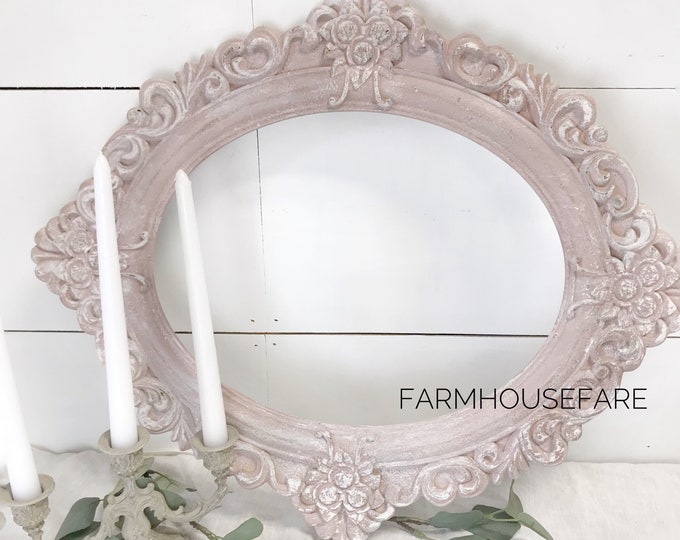 Ornate Oval Frame, Nursery Decor, Farmhouse Wall Decor, Shabby Chic ...
