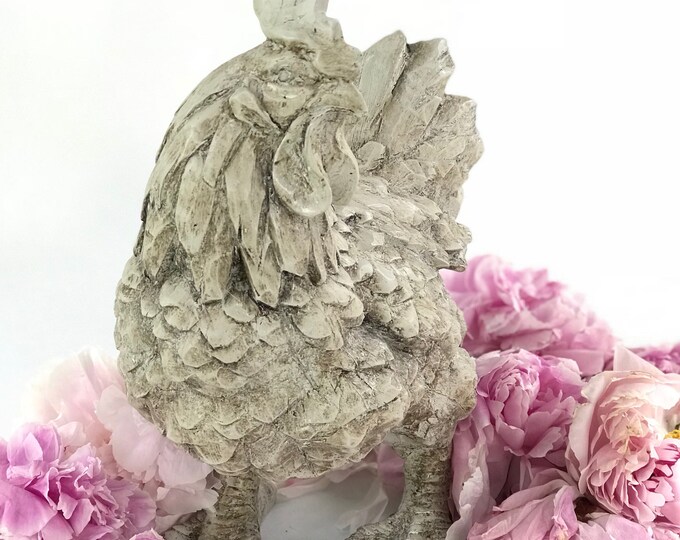 Large French Rooster Statue Kitchen Table Centerpiece Hand Painted ...