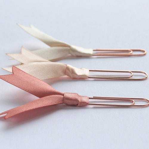 Rose Gold Stationery Page Clips Planner Tab - Etsy