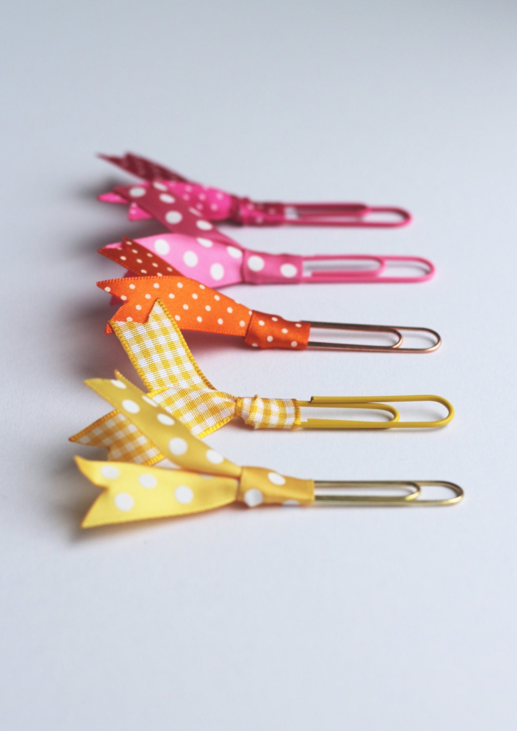 Ribbon paper clip unique bookmark page markers | Etsy
