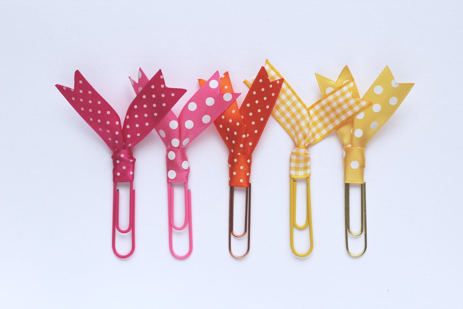 Ribbon paper clip unique bookmark page markers | Etsy