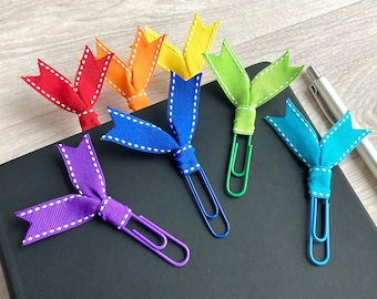 Wide Paper Clip set of Six Planner Clip Bookmark Paperclips - Etsy