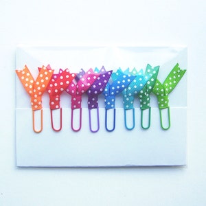 Rainbow Gift Paper Clip Bookmark Planner Accessories - Etsy