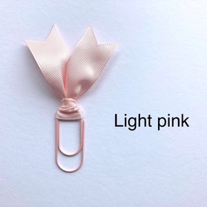 Pink Journal Clip, Ribbon Bookmark - Etsy