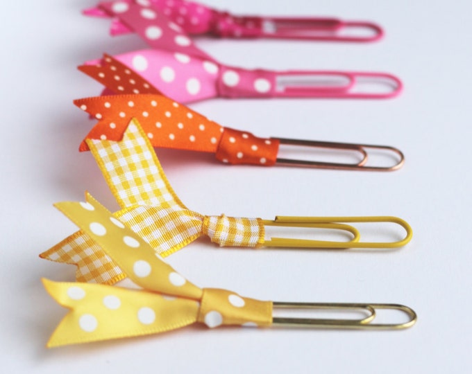 Ribbon Paper Clip Unique Bookmark Page Markers - Etsy