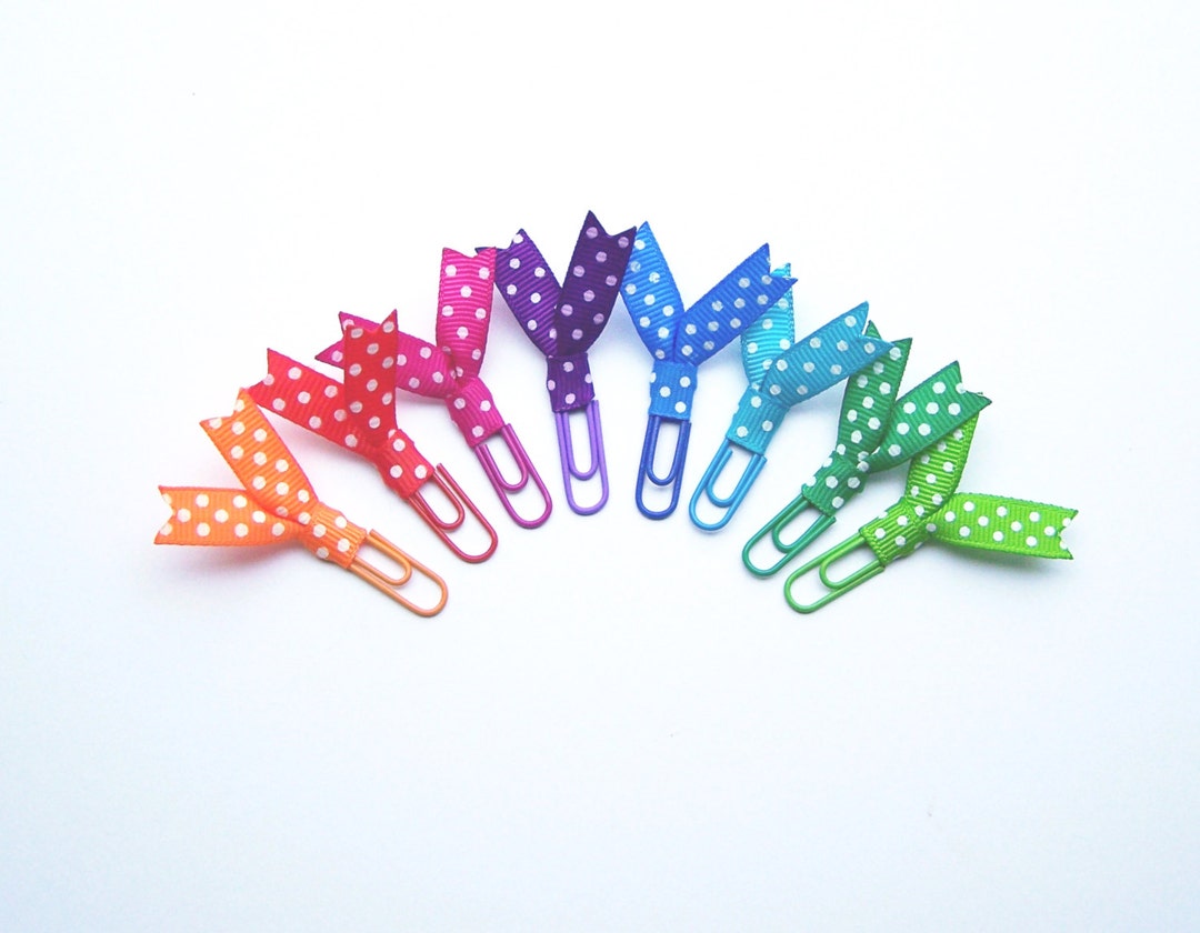 Rainbow Gift Paper Clip Bookmark Planner Accessories - Etsy
