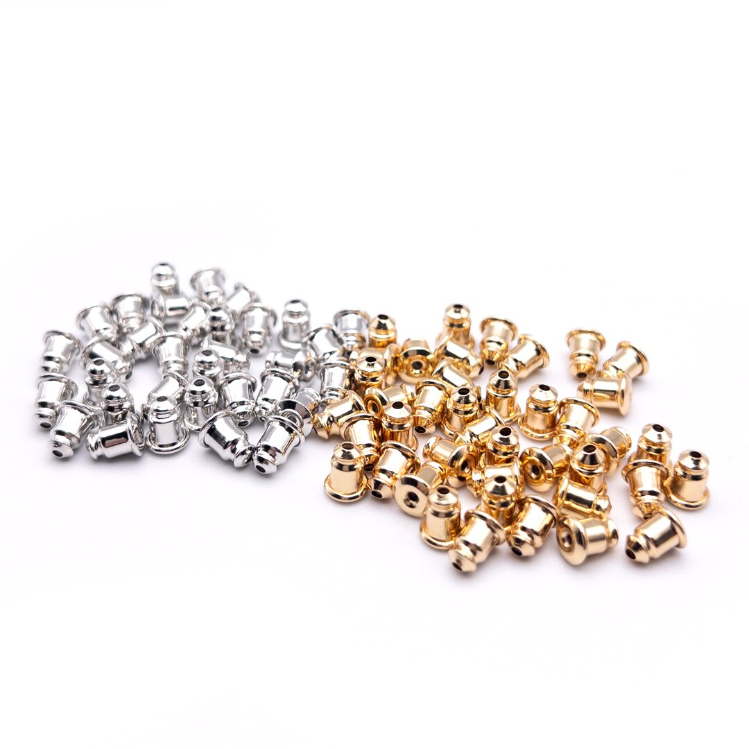 Bullet Earring Backs With 18K Gold or Platinum for Sensitive Skin, Lead ...
