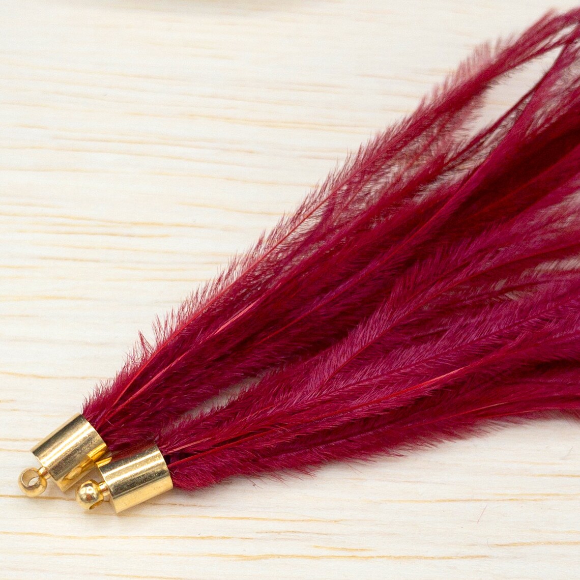 Ostrich Feather Jewelry Tassel in RED for Jewelry Making and - Etsy